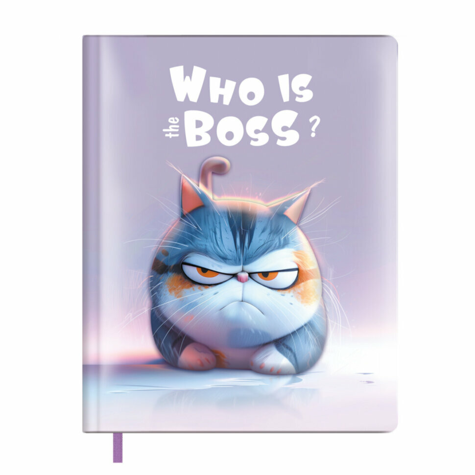 Дневник 1-11 класс 48 л, обложка кожзам (твердая с поролон), 3D-элемент, BRAUBERG, "Суровый кот", 107221, 107221