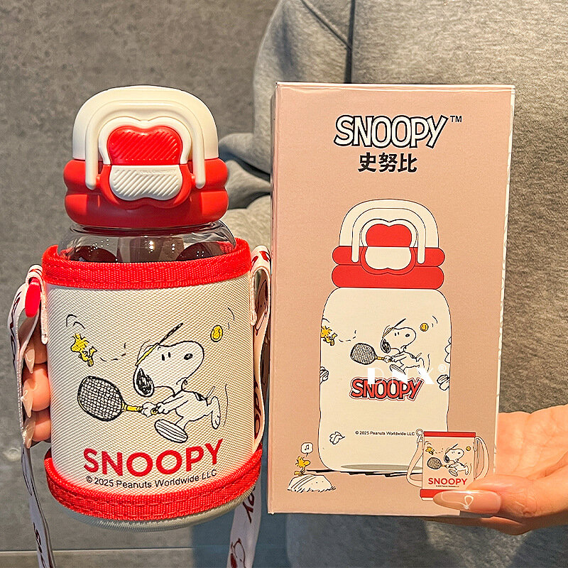 Новая детская кружка для воды Snoopy для мальчиков и девочек, специальная термостойкая кружка из тритана с трубочкой, подарок на день рождения