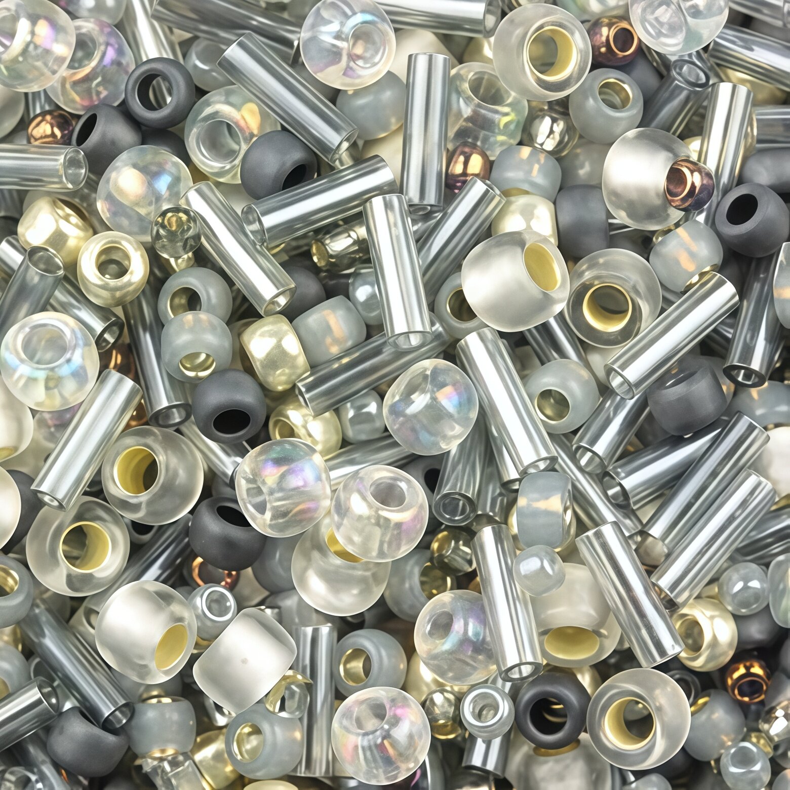 Бисер TOHO Mix, цвет #3211 (Серо-золотой), 10 грамм