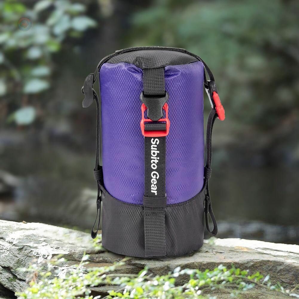 Компрессионный мешок для хранения спального мешка в походе водонепроницаемый, легкий, компактный, с молнией быстрого доступа