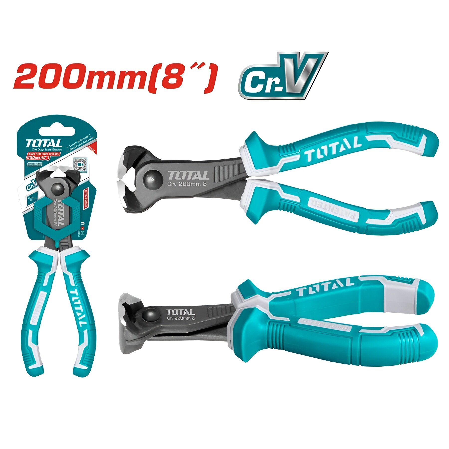 Кусачки торцевые 200 мм из хромованадиевой стали TOTAL THT260806