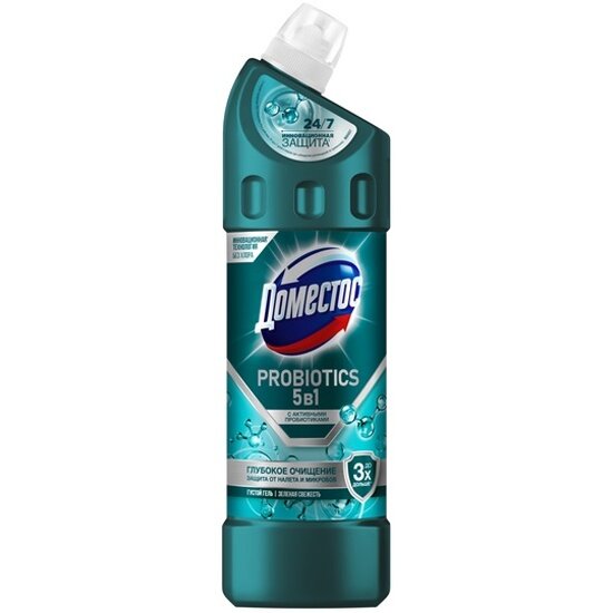 Чистящее средство Domestos доместос Зеленая свежесть, с активными пробиотиками, 750 мл