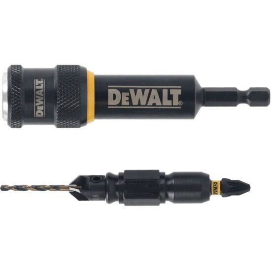 Быстросменный узел Dewalt Flip&Drive DT70786: бита PZ2, 25 мм + пилотное сверло с зенкером, 2.38 мм