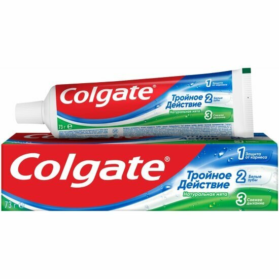 Зубная паста Colgate Тройное действие, натуральная мята, 50 мл
