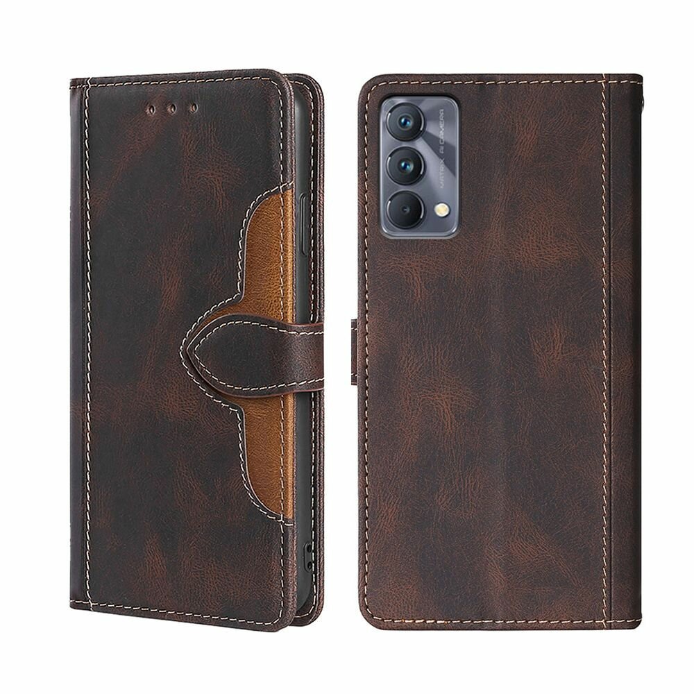 Чехол-книжка MyPads для Realme GT Master Edition/Realme Q3 Pro Carnival / Реалми GT Master Edition/Q3 Pro Carnival, узор в сочетании с другим цветом.