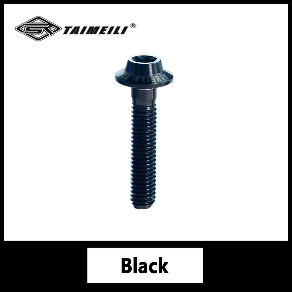 TAIMEILI винт титановый M6x30mm, черный, 4шт
