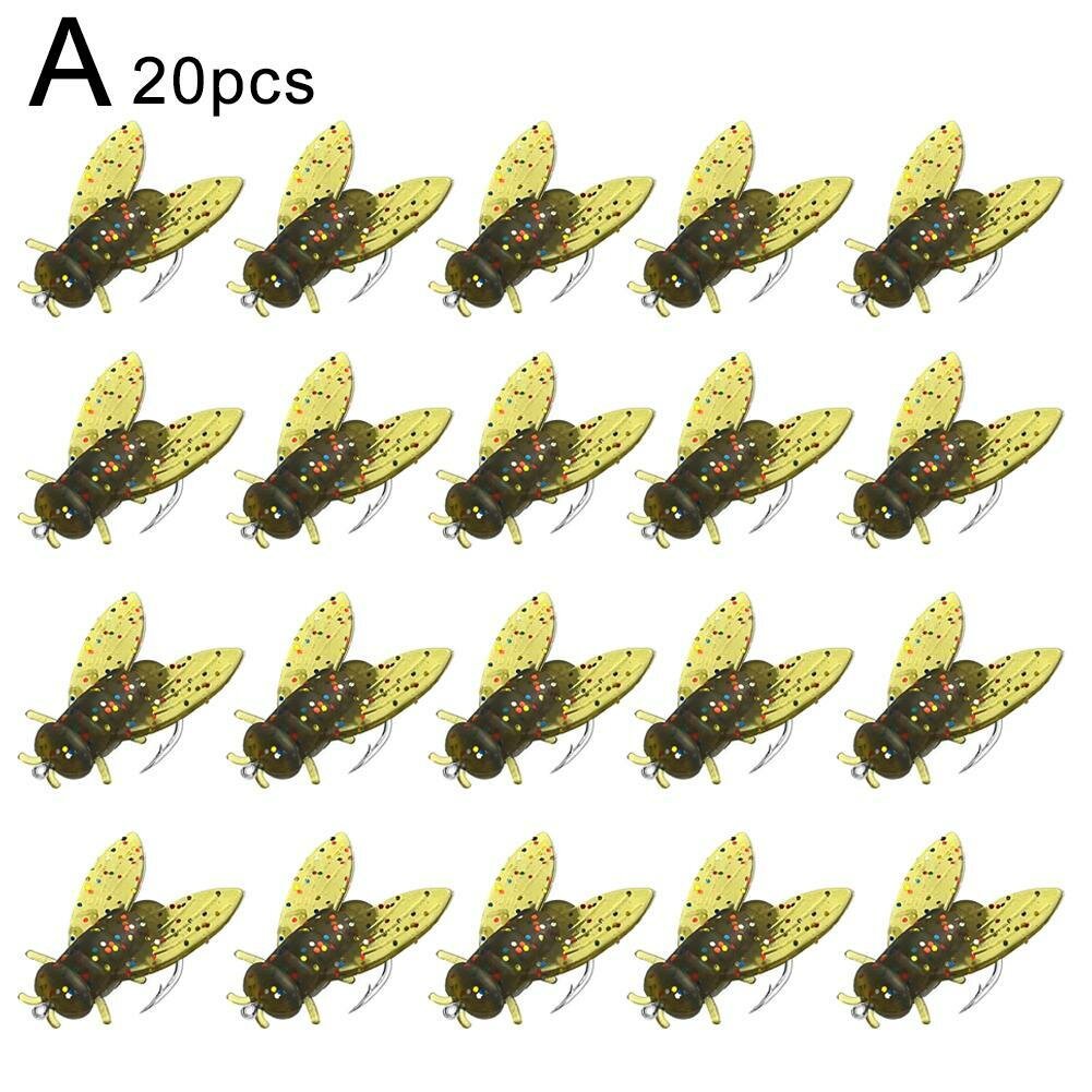 20шт. реалистичные мушки для рыбалки нахлыстом