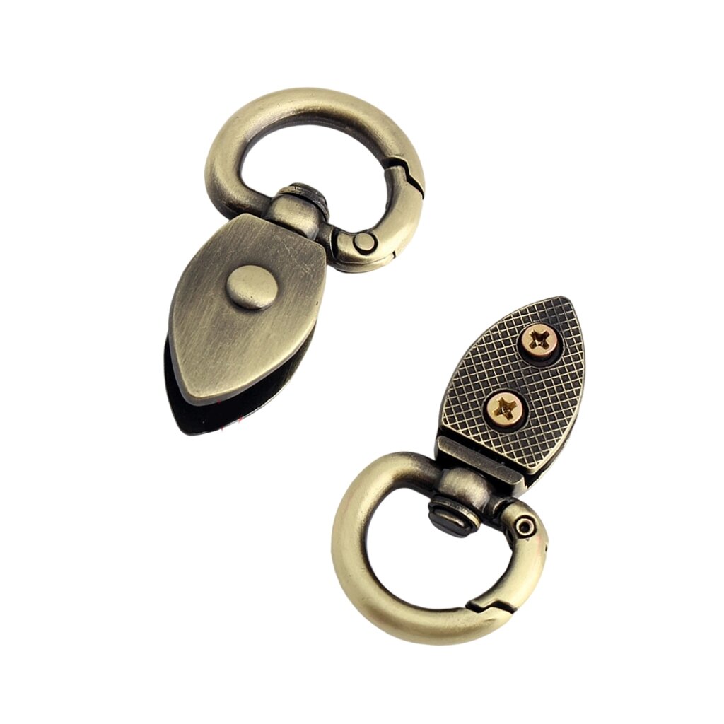 Крепежный элемент для надежного соединения ремешка сумки с пружинной застежкой в винтажном стиле