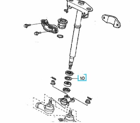 Стопорное кольцо (42 мм) рулевой колонки квадроцикла Honda; Артикул Honda: 90603HN7000 (Оригинал)