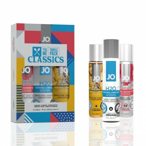 Набор лубрикантов System Jo Triple Pack Classic (3 х 30 мл), классика, согревающий, съедобный