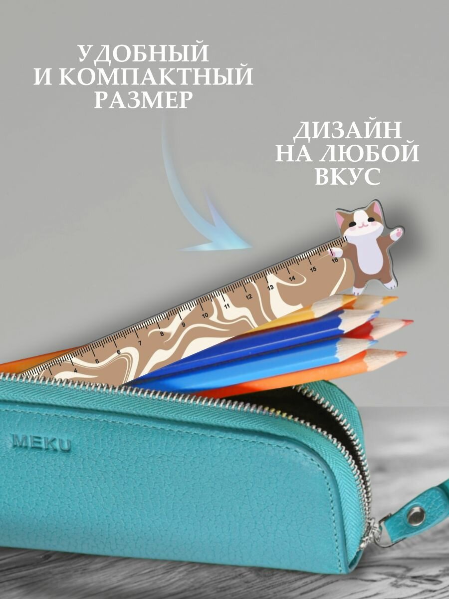 Линейка школьная Кот - мем — фото 1