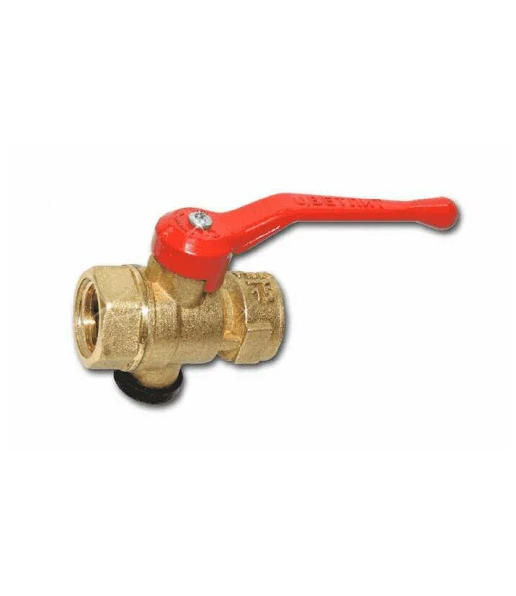 Кран 3-х ходовой Цветлит ZW10023, латунь, с рукояткой-рычагом, без фланца, Ду 15, Ру16