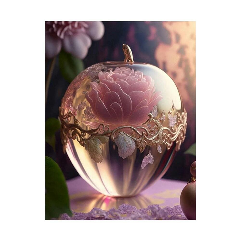 Алмазная мозаика большая картина "Пляжный лунный свет" 30х40 см со светящимся в темноте стразами и 5Д элементами