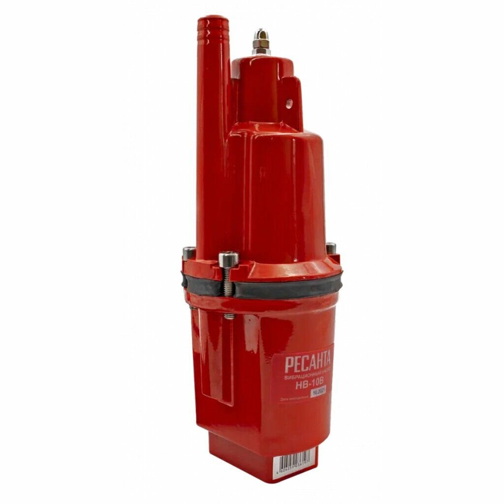 Вибрационный насос Ресанта верхний забор, 10 м, 300 Вт, погружение 3 м, напор 75 м, 1,32 м3/ч