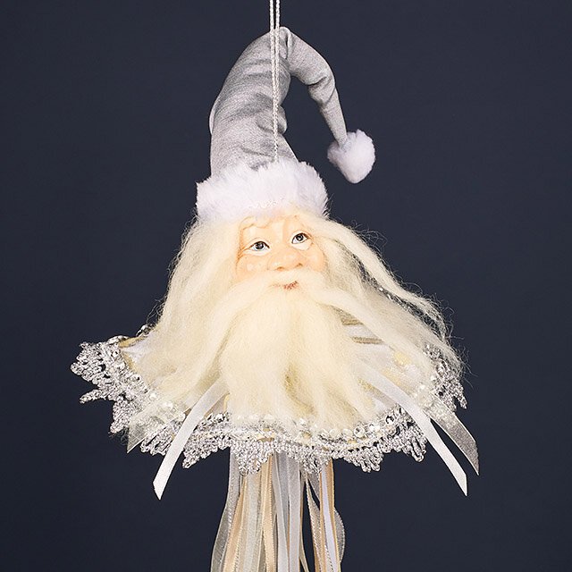 Елочная игрушка Санта Клаус - Silver Chime 20 см, Winter Deco, 5001086
