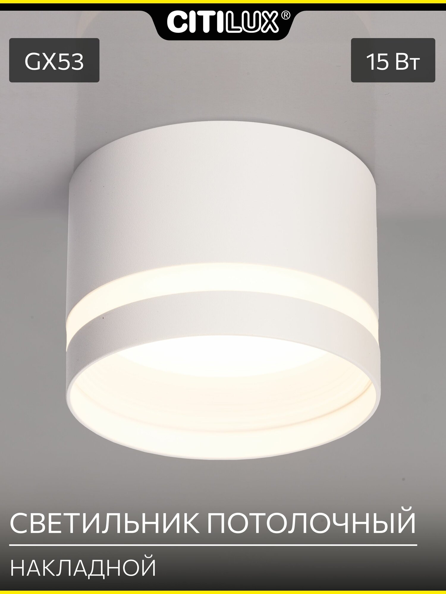 Светильник Citilux Hardy CL002C10, накладной, светодиодный, белый, GX53
