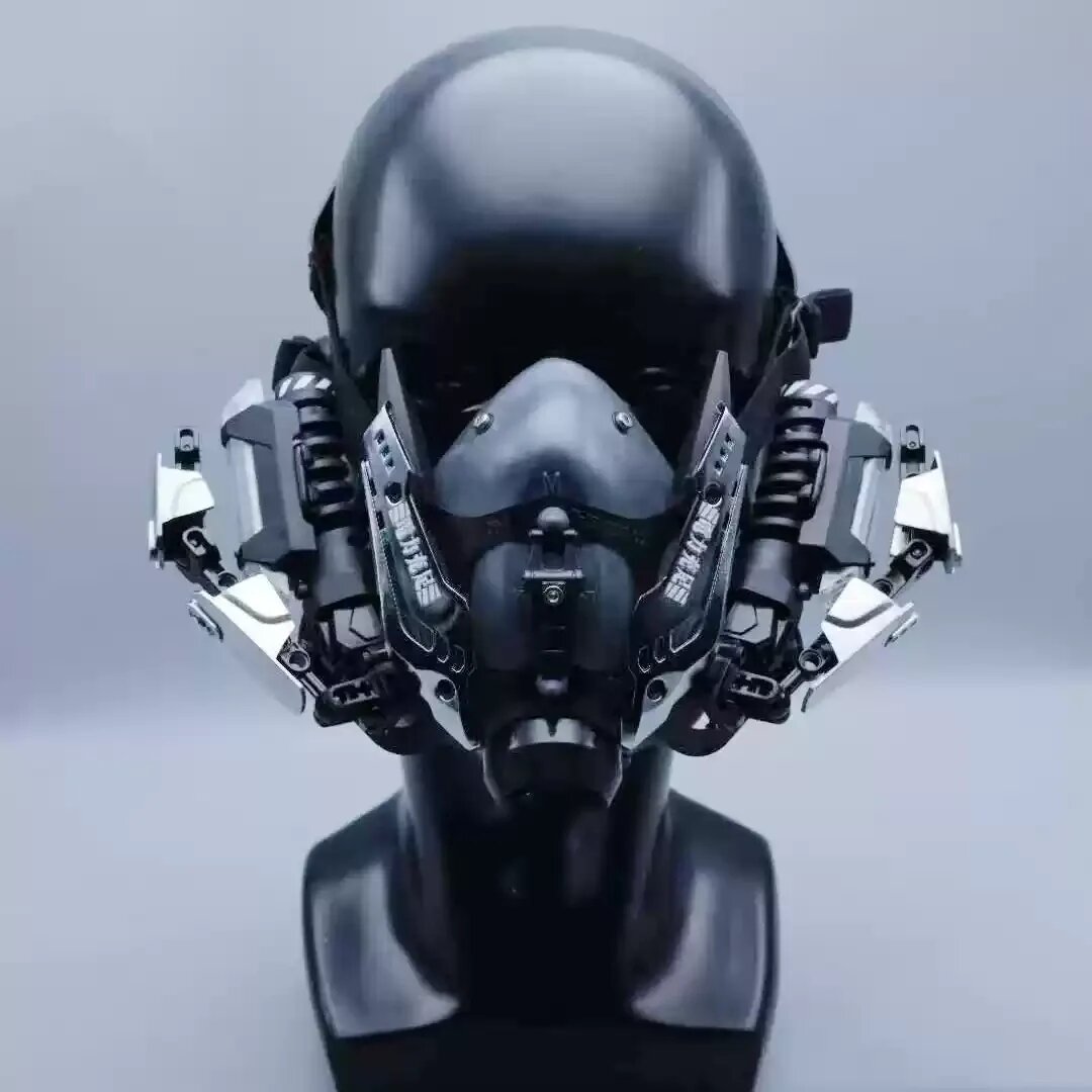Маска Cyber Punk серебряная механическая