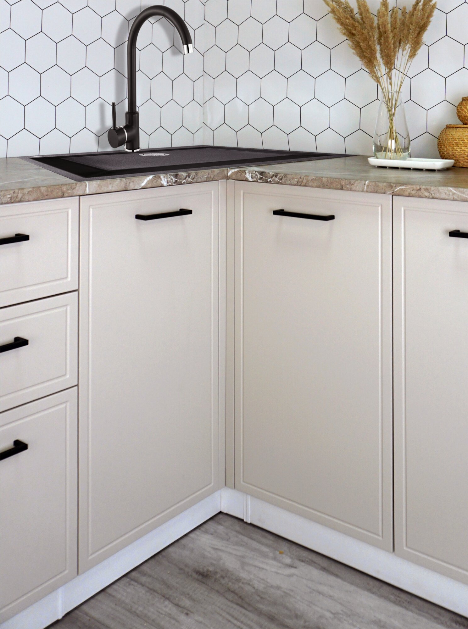 Шкаф кухонный угловой VITAMIN 80 см. под мойку без столешницы универсальный