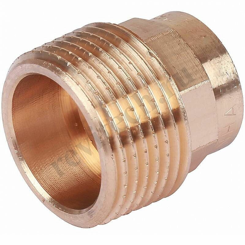 Переход на наружную резьбу бронзовый 15х1/2 Sanha 4243g (142431512)