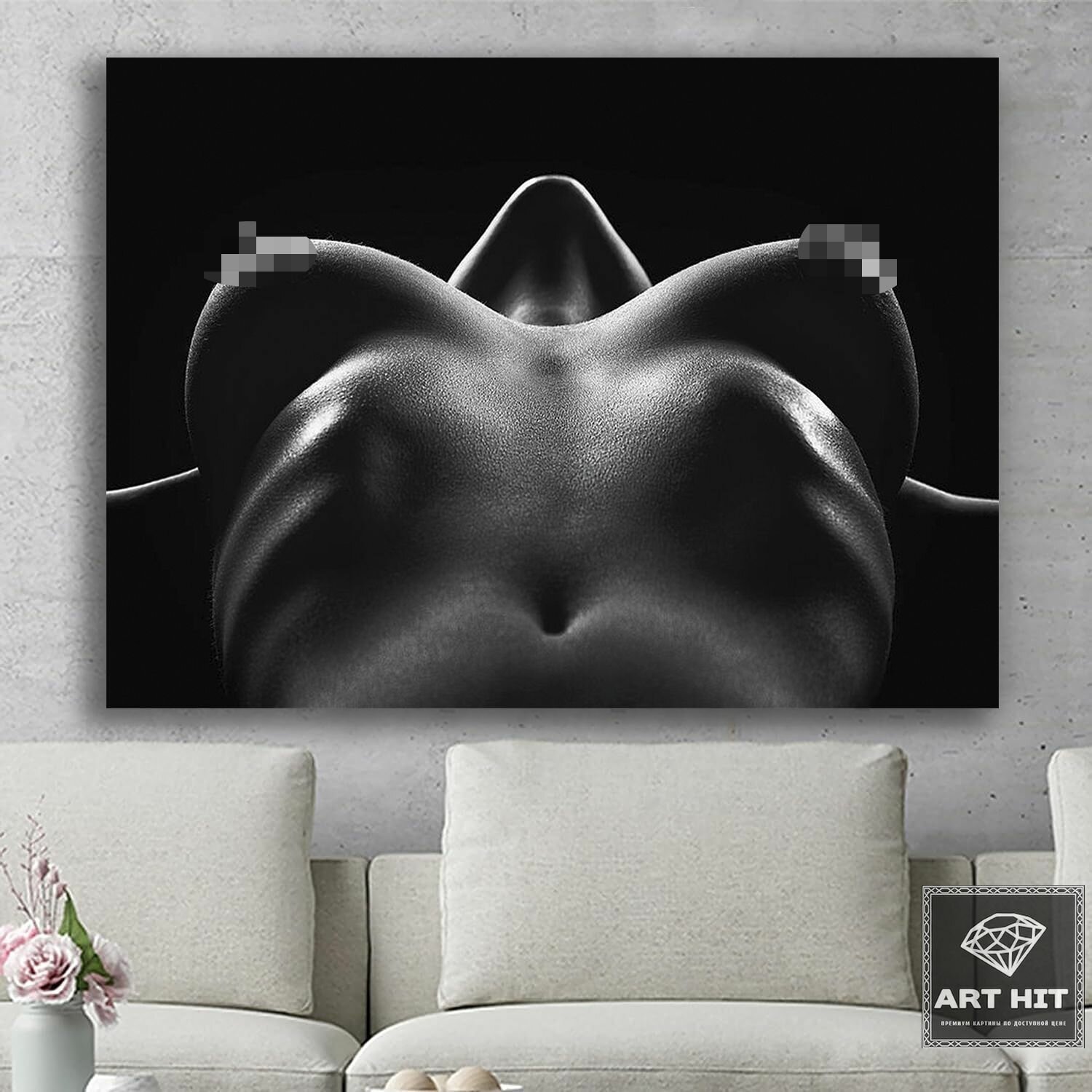 Картина 18+ девушка, голая девушка, 30х40 см.