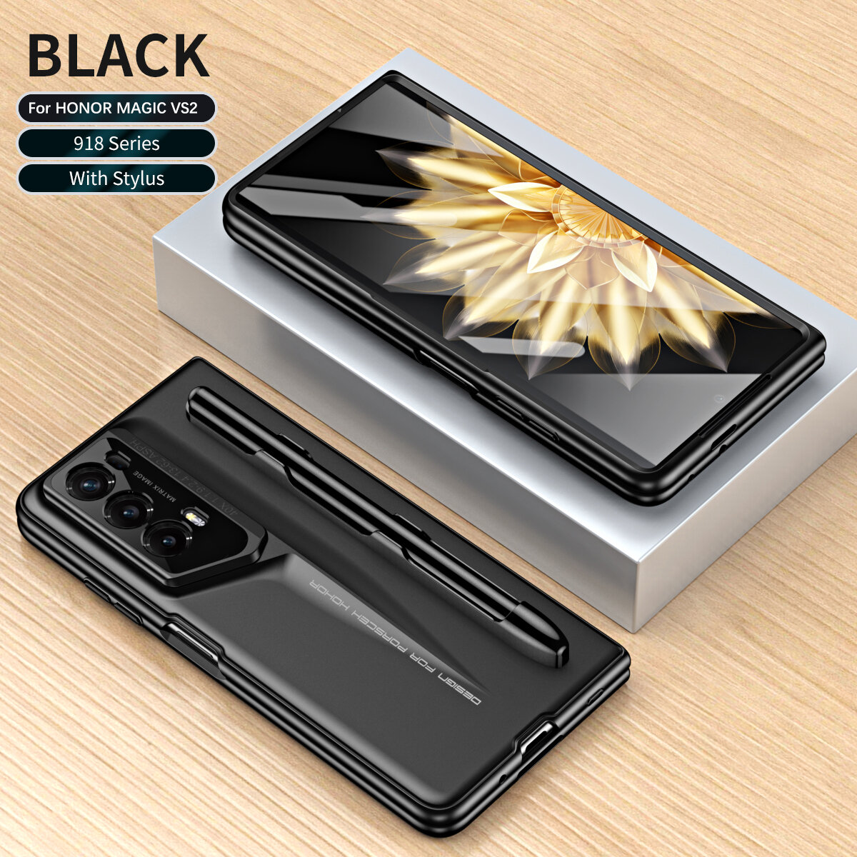 Чехол для Honor Magic Vs2 / Хонор Мэджик Vs2 Чехлы для телефонов, С помощью стилуса, матовая поверхность, накладка, поликарбонат (PC), защита камеры, ударопрочный, усиленные углы, soft touch
