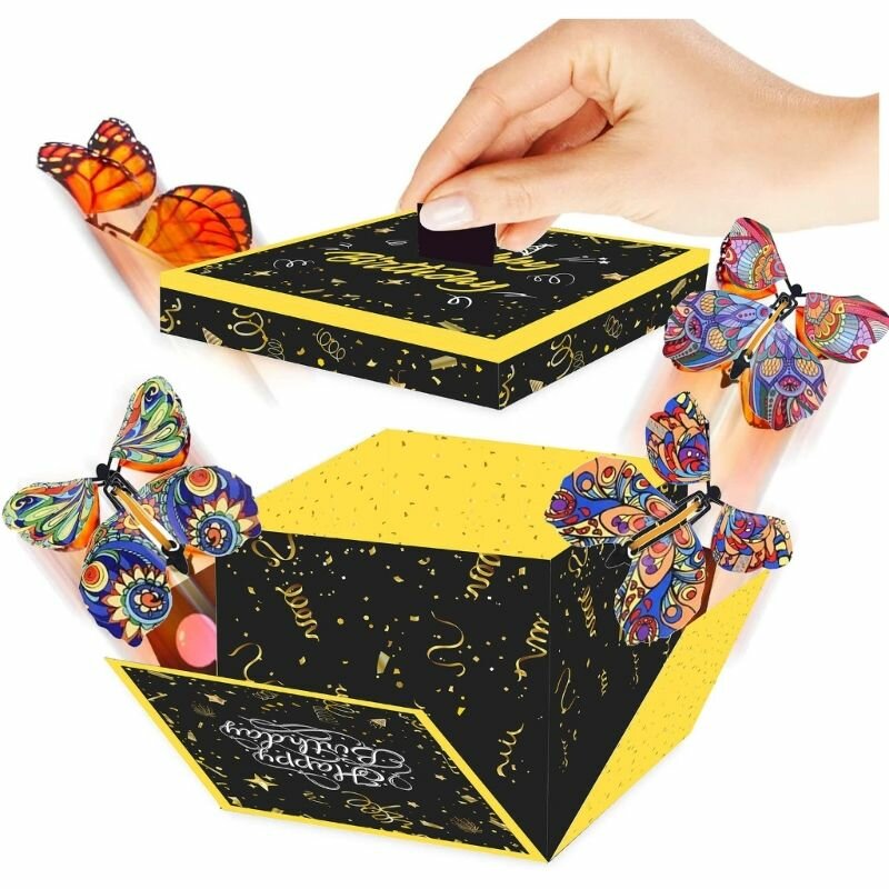 Подарочная коробка Flying Butterfly Explosion-С Днем рождения 3