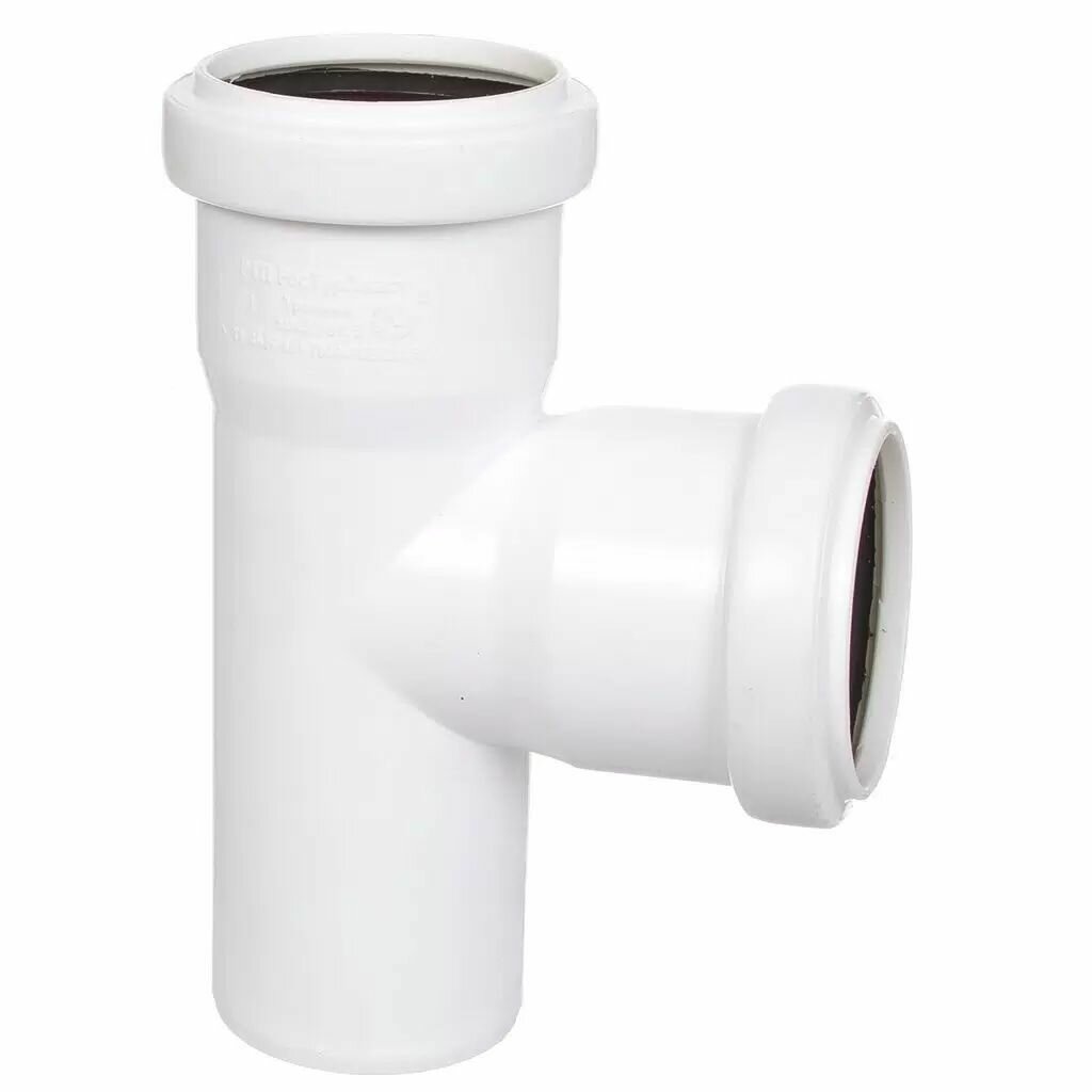 Канализационный тройник РосТурПласт 32х32 мм, угол наклона 90 градусов, белый