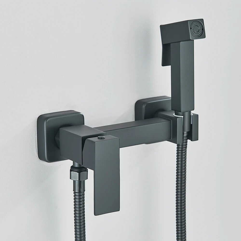 MYQualife черный набор распылителей для биде из нержавеющей стали