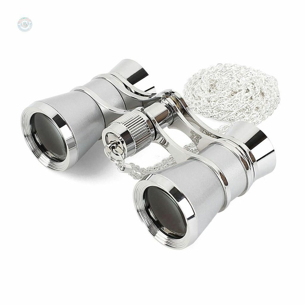 Бинокулярный цельнометаллический бинокль для наблюдения за природой, кинотеатром и путешествий с оптическим телескопом серебристый