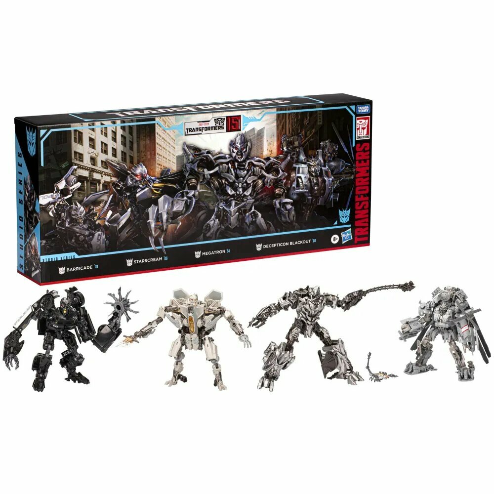 Hasbro Transformers 15th Anniversary Decepticon Multipack Трансформаторы Игровой набор для десептиконов с 4 фигурками героев, Подходит для детей старше 8 лет