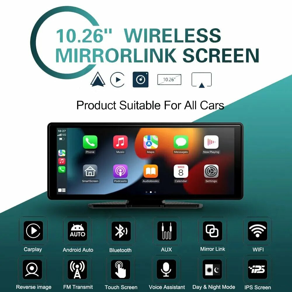 Icreative Автомагнитола, диагональ: 10.2", 2 DIN, 1ГБ/1ГБ