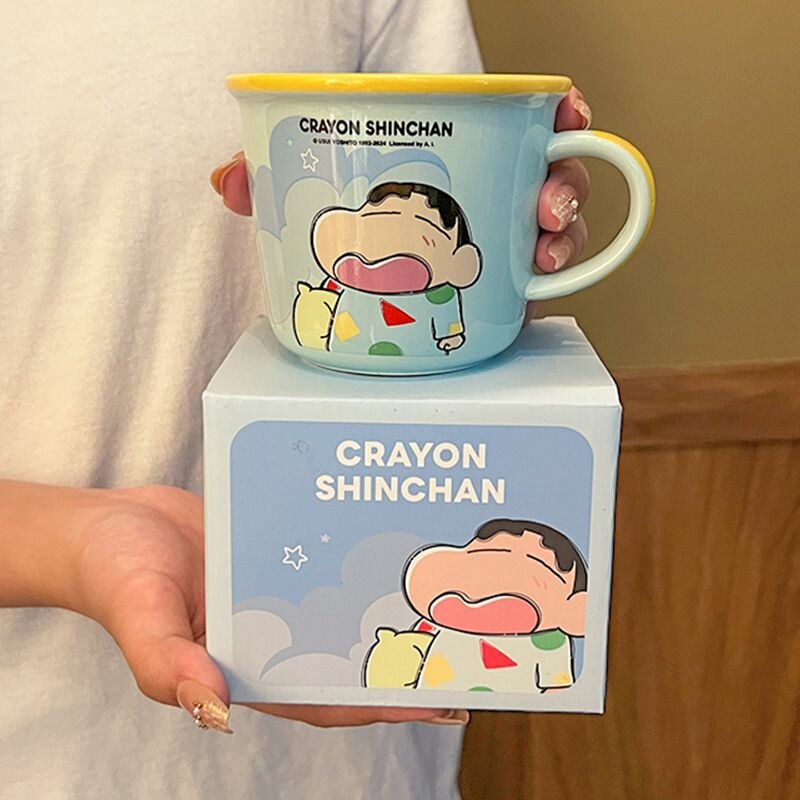 Кружка Crayon Shin-chan 2025, новая керамическая чашка для воды, весы, молочная чашка, милая детская чашка, подарок на Танабату