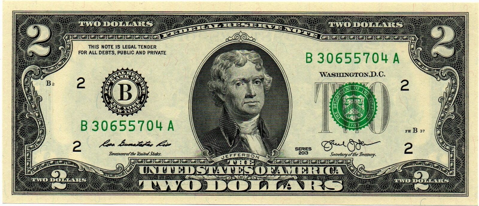 2 доллара 2013 год США 30655702