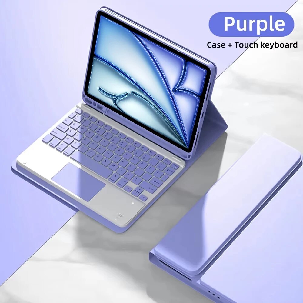 Чехол с клавиатурой PULUZ для iPad Air 11 дюймов Russian Keyboard, Purple B