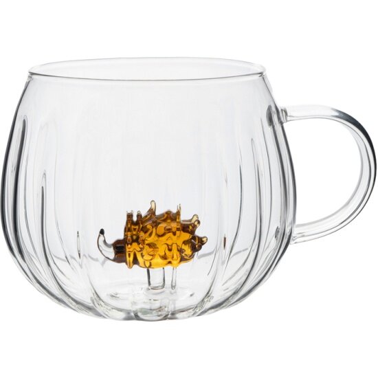 Кружка Anna Lafarg Autumn Forest Еж 400 мл, стекло, прозрачный (ANLAF-PAU1652)