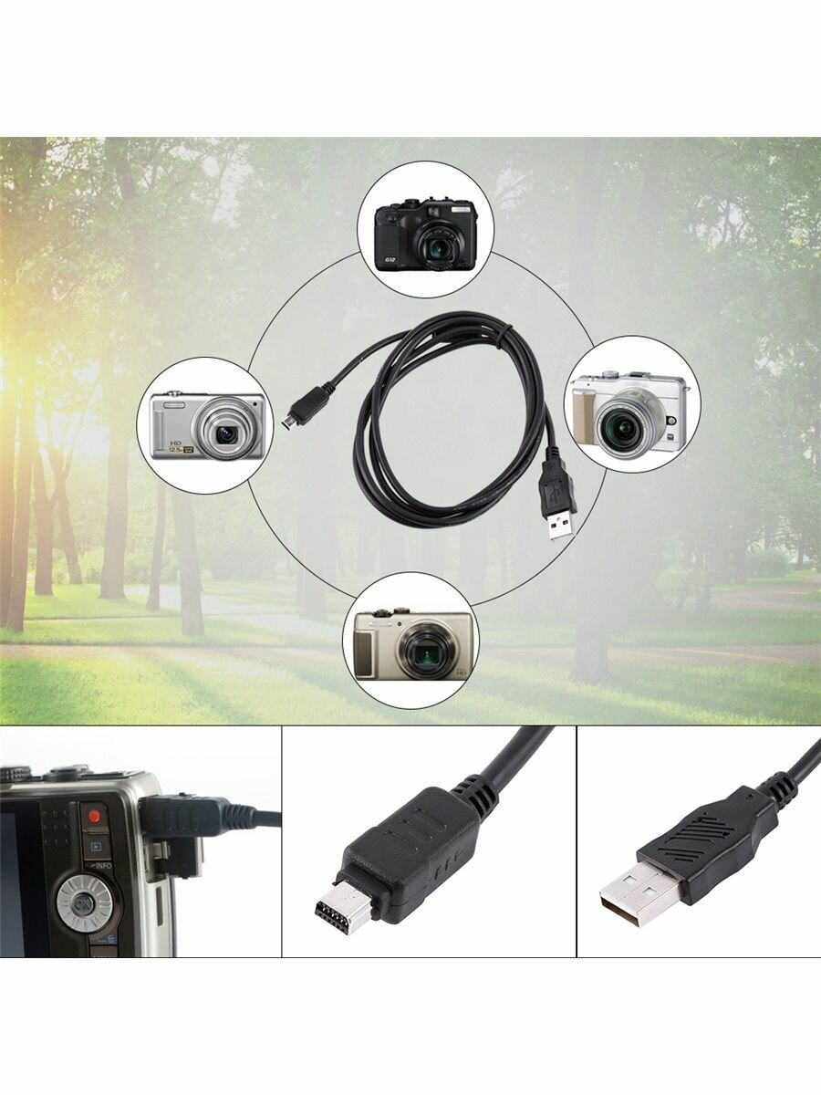 12-контактный USB-кабель длиной 1,5 м для цифровых камер Olympus, кабель высокоскоростной передачи данных для камер и аксессуаров