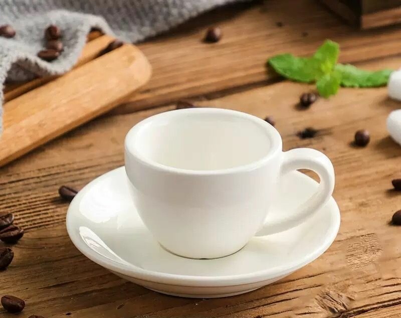 Кофейная пара Loveramics Egg 75 мл, цвет белое