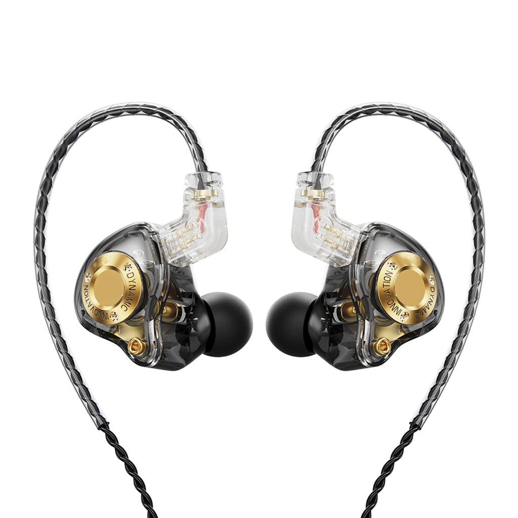 Наушники-вкладыши с динамическим динамиком диаметром 11 мм со съемным кабелем для усиления низких частот