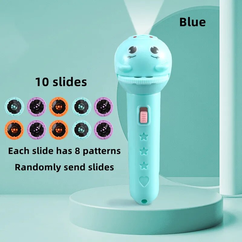 Проектор фонарик детский, Голубой, Blue A