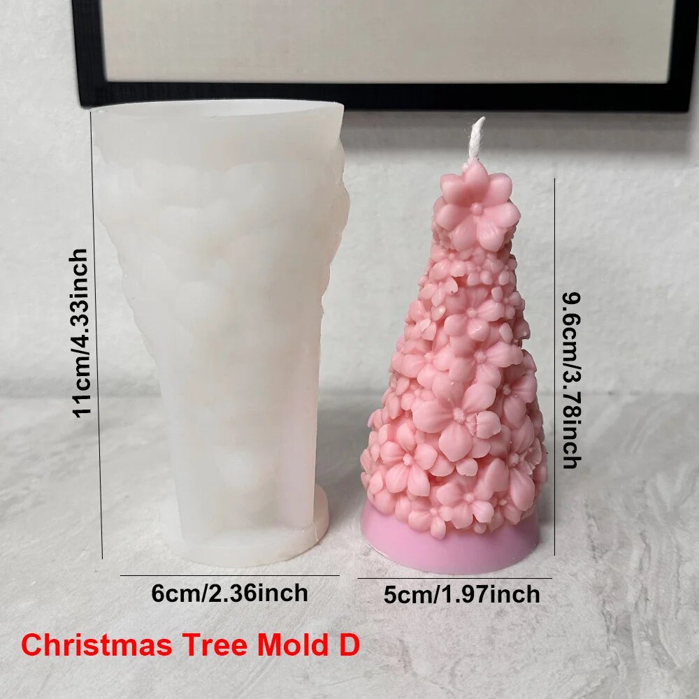 Силиконовая форма для свечей "Рождественская елка" Tree Mold D