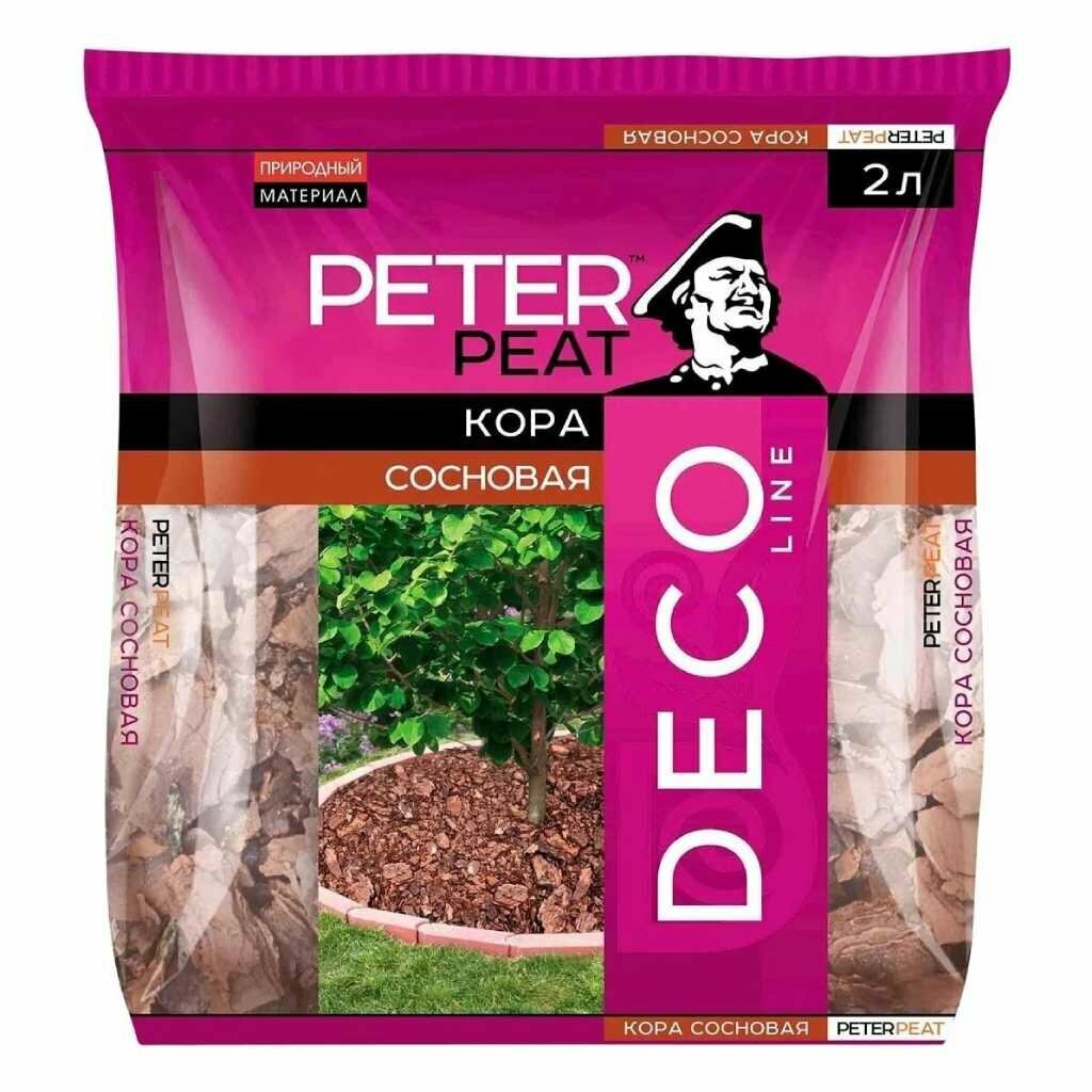 Кора сосновая Peter Peat универсальная, 2 л, сохраняет почвенную влагу