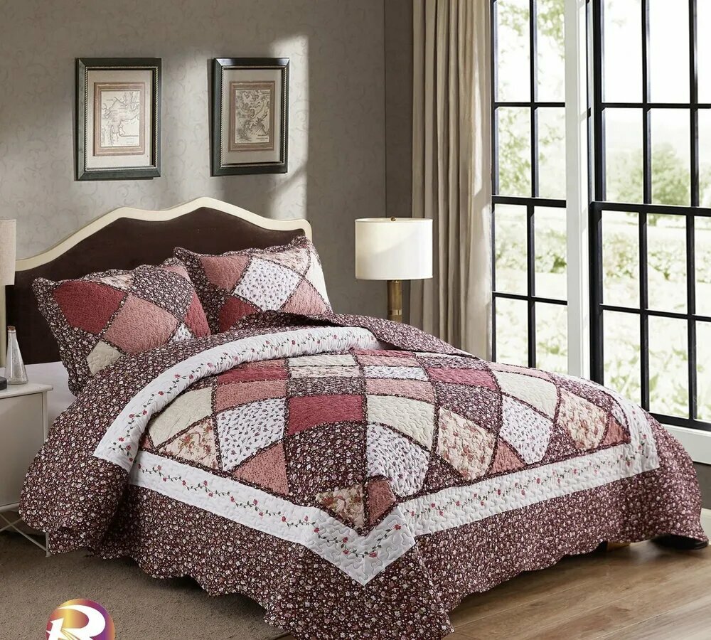 Home Textile Покрывало с наволочками, Хлопок с размерами: 240 см х 220 см