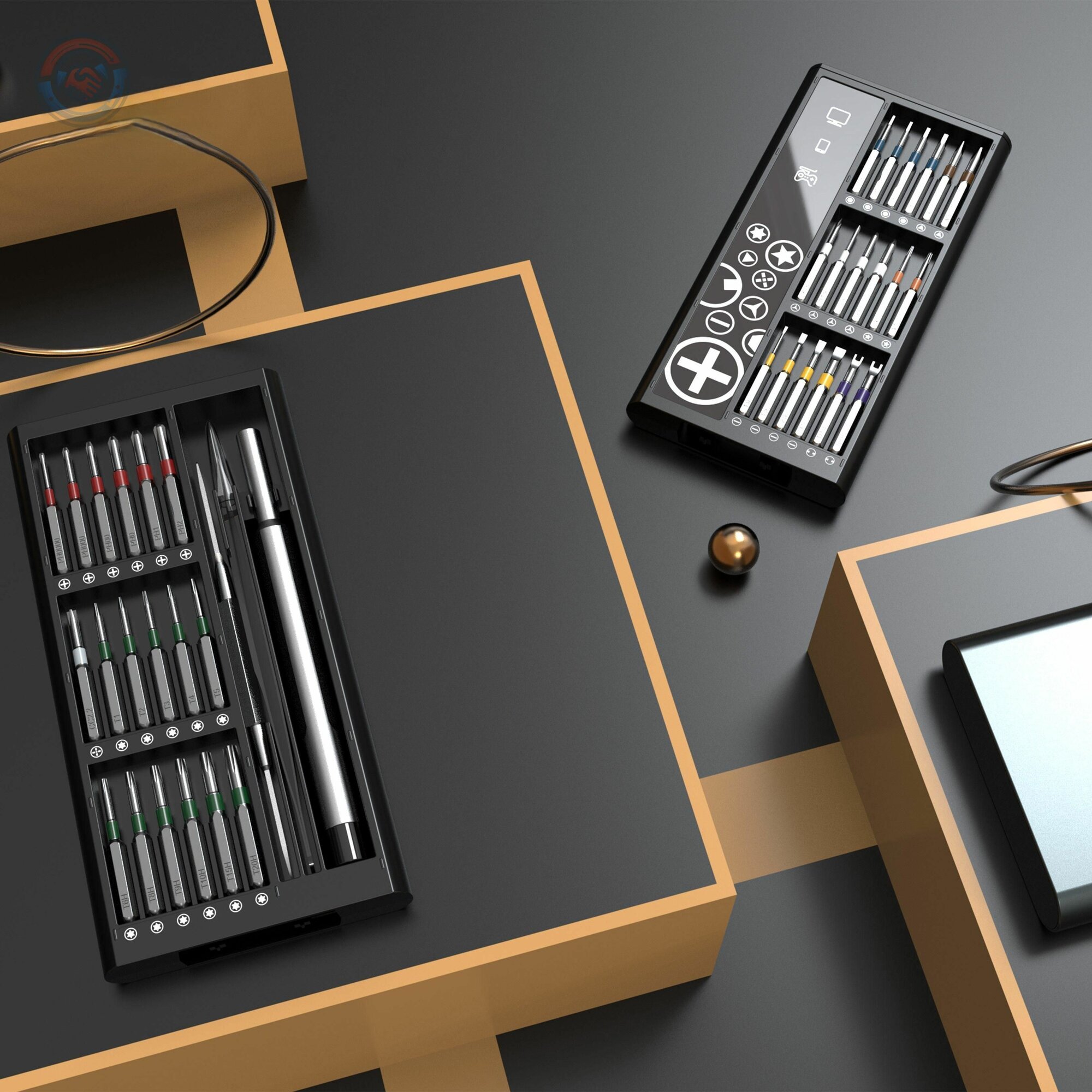 Набор прецизионных отверток Xiaomi 39 в 1, магнитный бит-сет для ремонта смартфонов, ноутбуков и очков, компактный кейс