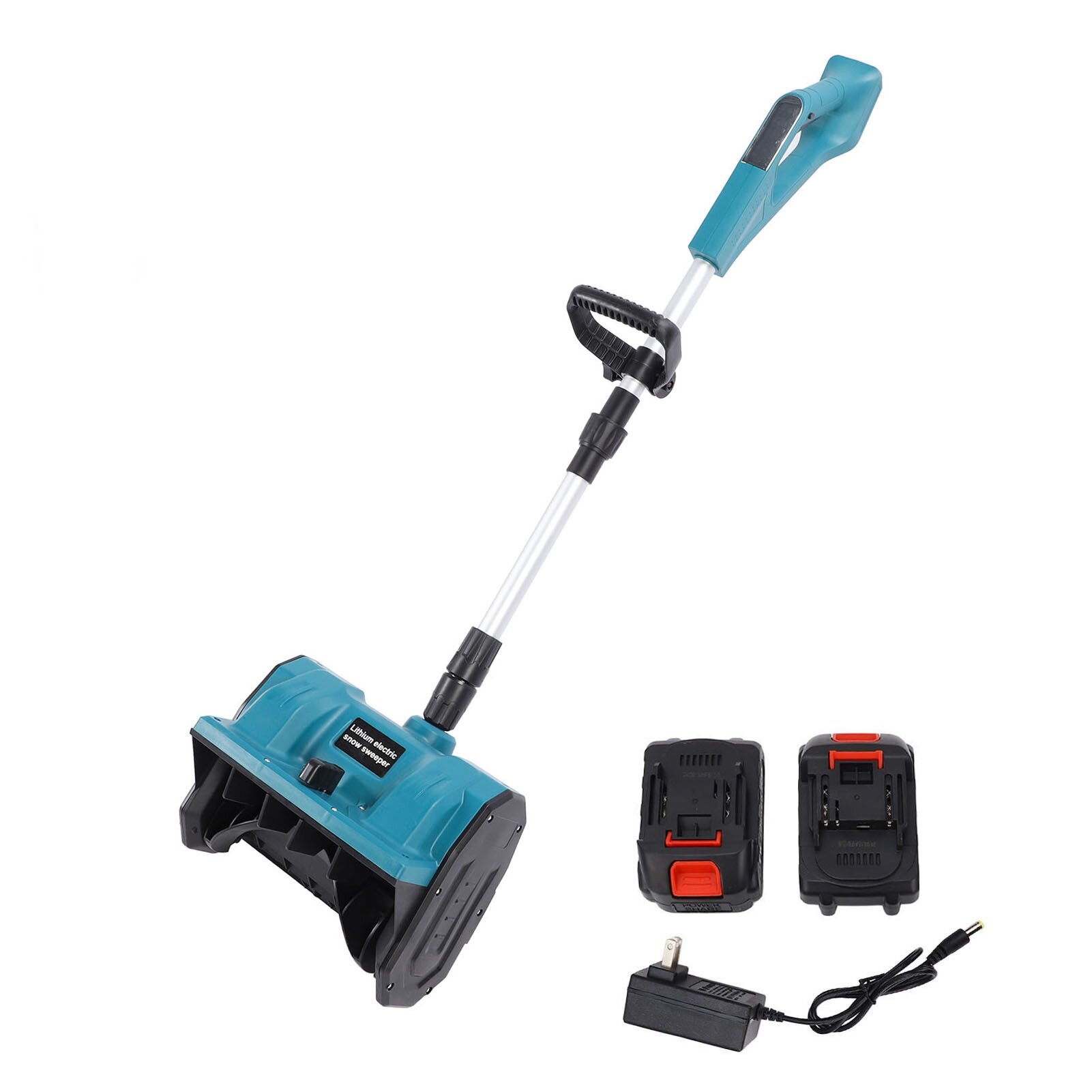 Беспроводная лопата для снега с щеточным двигателем, электрическая снегоуборочная машина с питанием от аккумулятора, 21 В, ширина 12,5 дюймов, расстояние броска 26 футов, вилка стандарта США