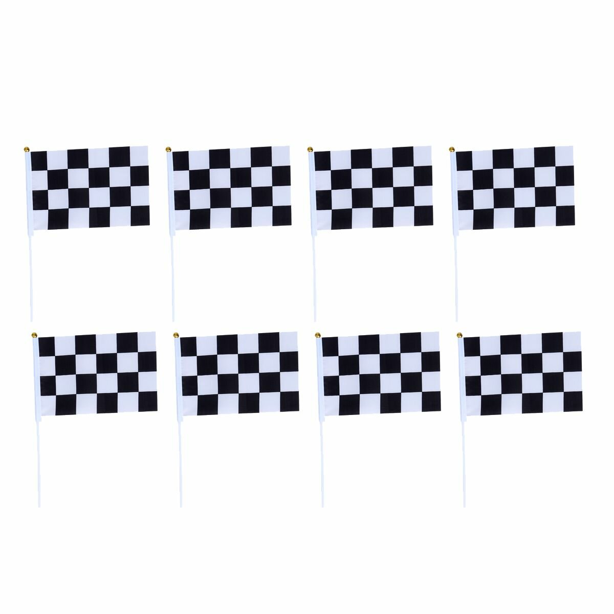 Чёрно Белые Мини Флаги Для Декора И Тематических Мероприятий Наскар 50 Штук