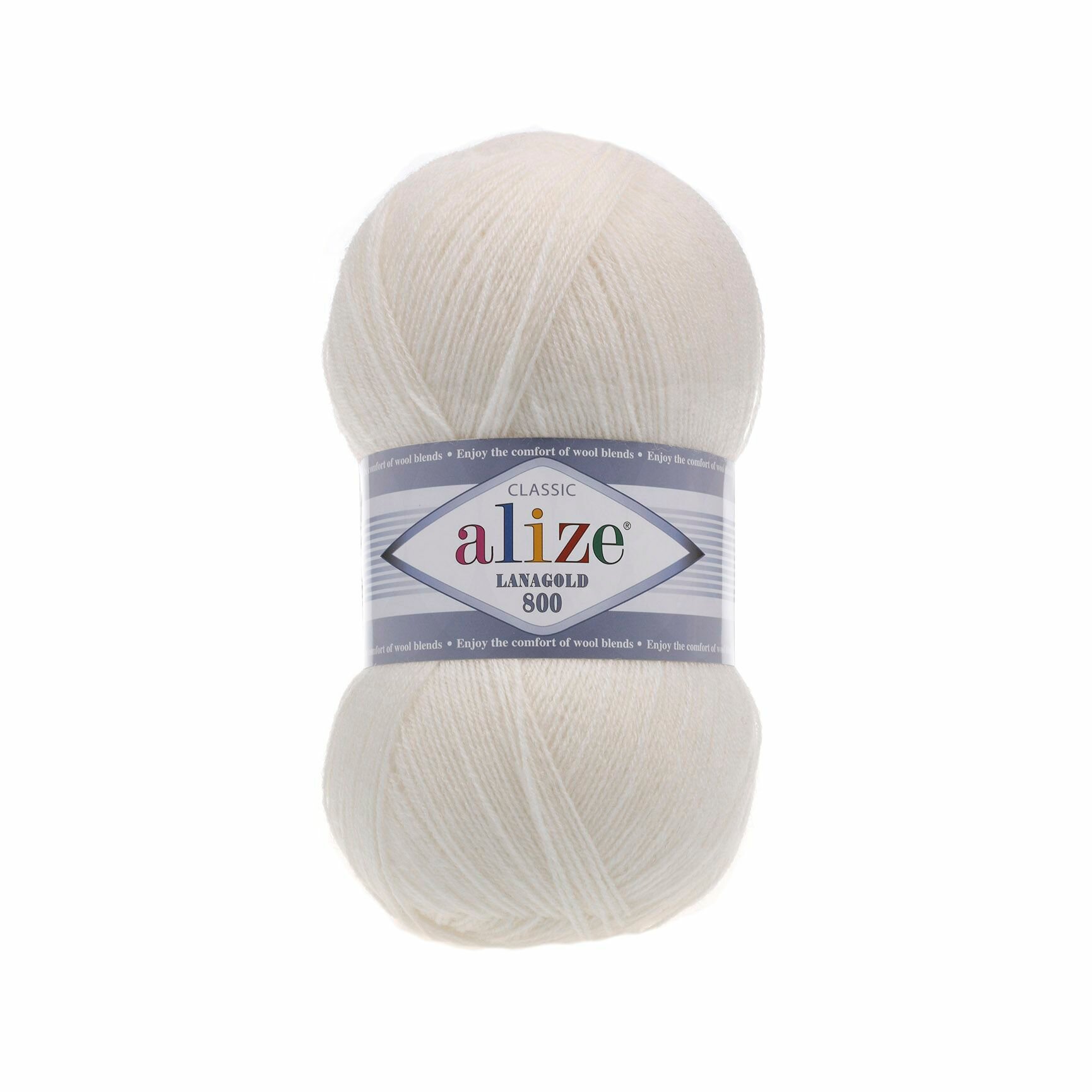 Пряжа Alize Lanagold 800 450 жемчужный (5 мотков по 100г/730м)