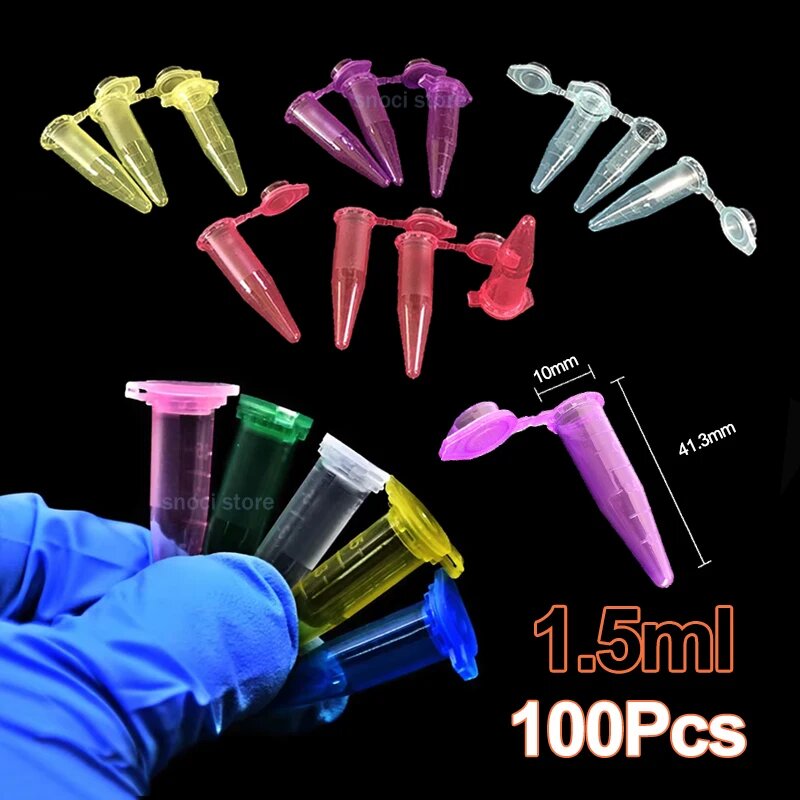 Пластиковые центрифужные пробирки NINTH LIFE 1,5 мл Mixed color-100pcs