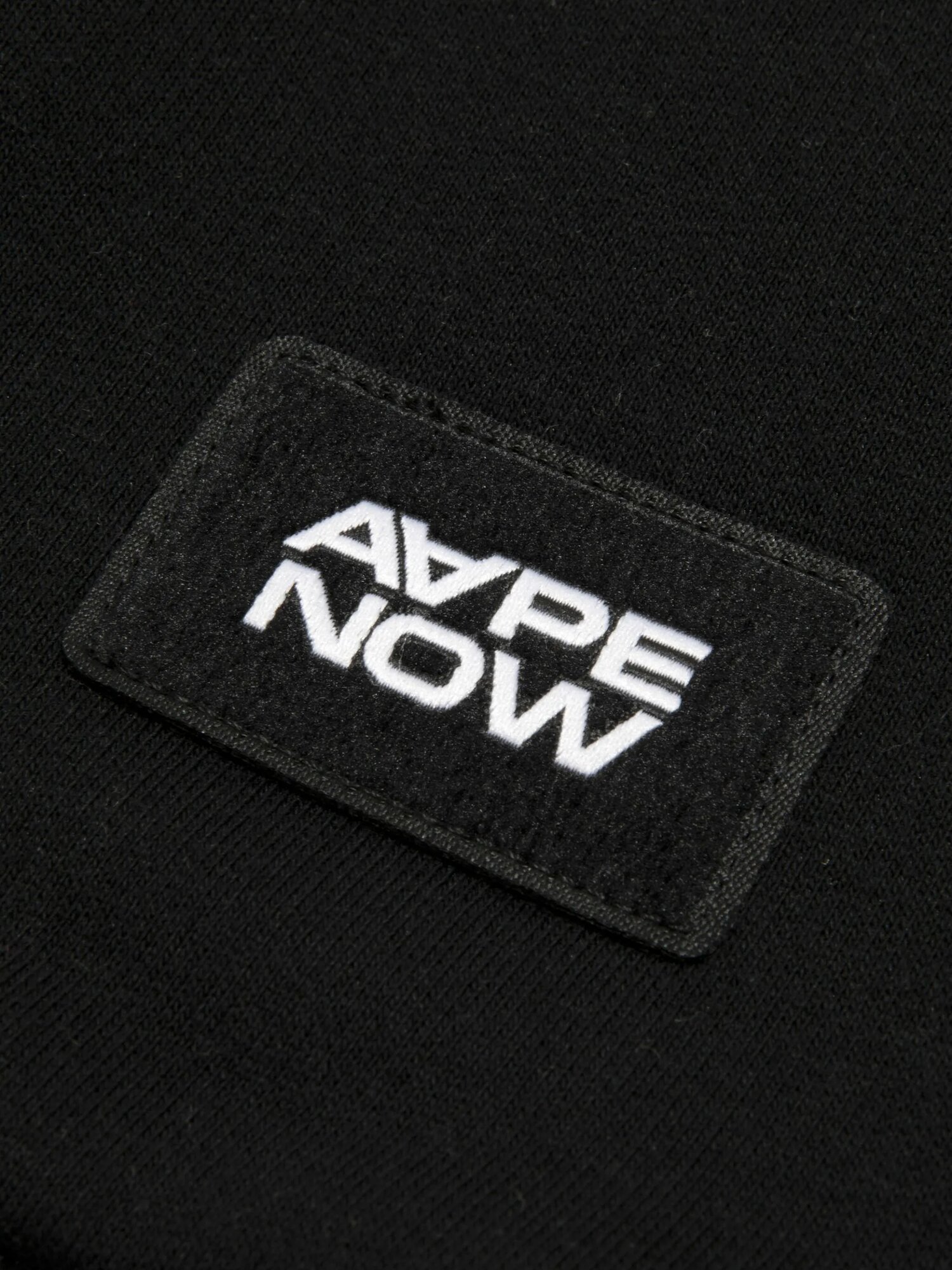 Куртка AAPE BY A BATHING APE Logo-patch varsity bomber jacket, размер M, черный — фото 1