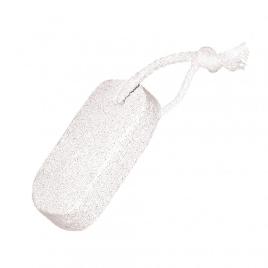 Пемза косметическая, натуральная, для удаления ороговевшей кожи, белый, 9х4.5 см