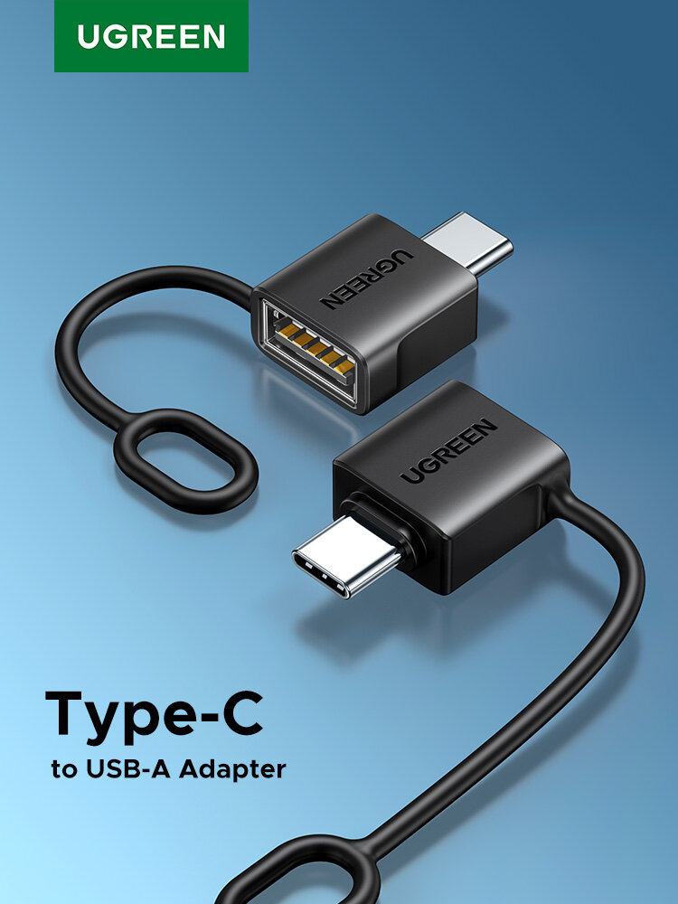 Адаптер UGREEN LS503 (65560) USB-C Male to USB-A Female Adapter 2шт. Цвет: черный